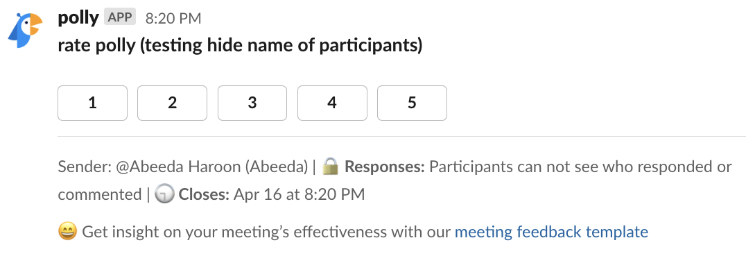 Response Anonymity Settings